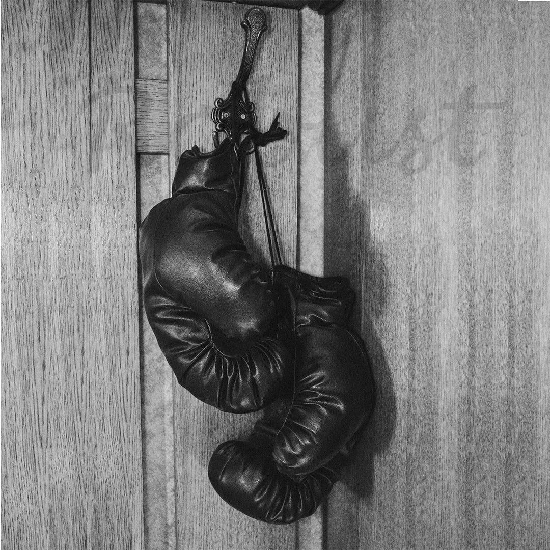 Retro Vintage Style Black Leather Boxing Gloves Home Decore, Customized ...