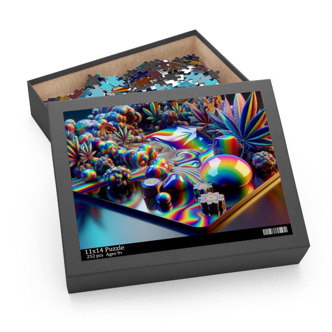 Trippy Marijuana Puzzle - Etsy
