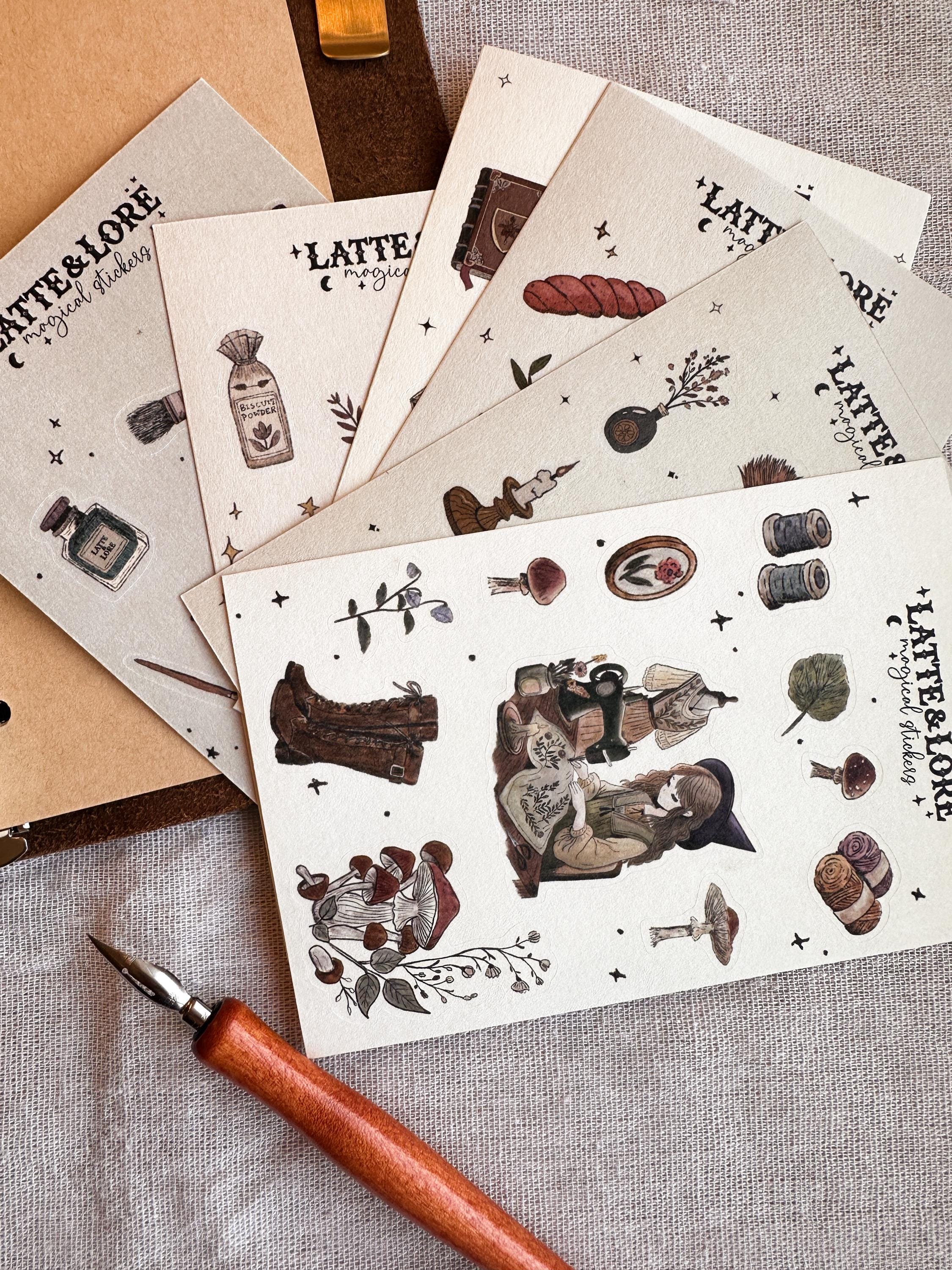 Cozy Medieval Queen Sticker Sheet | Cozy Whimsical Fantasy Stickers ...