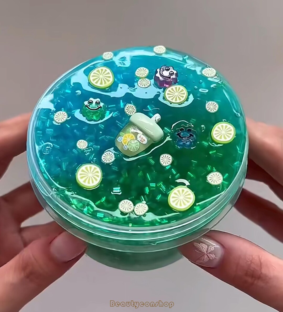 Lemon Slime, Cute Slime, Daughter Gift, Stress Relief Slime, Fluffy ...