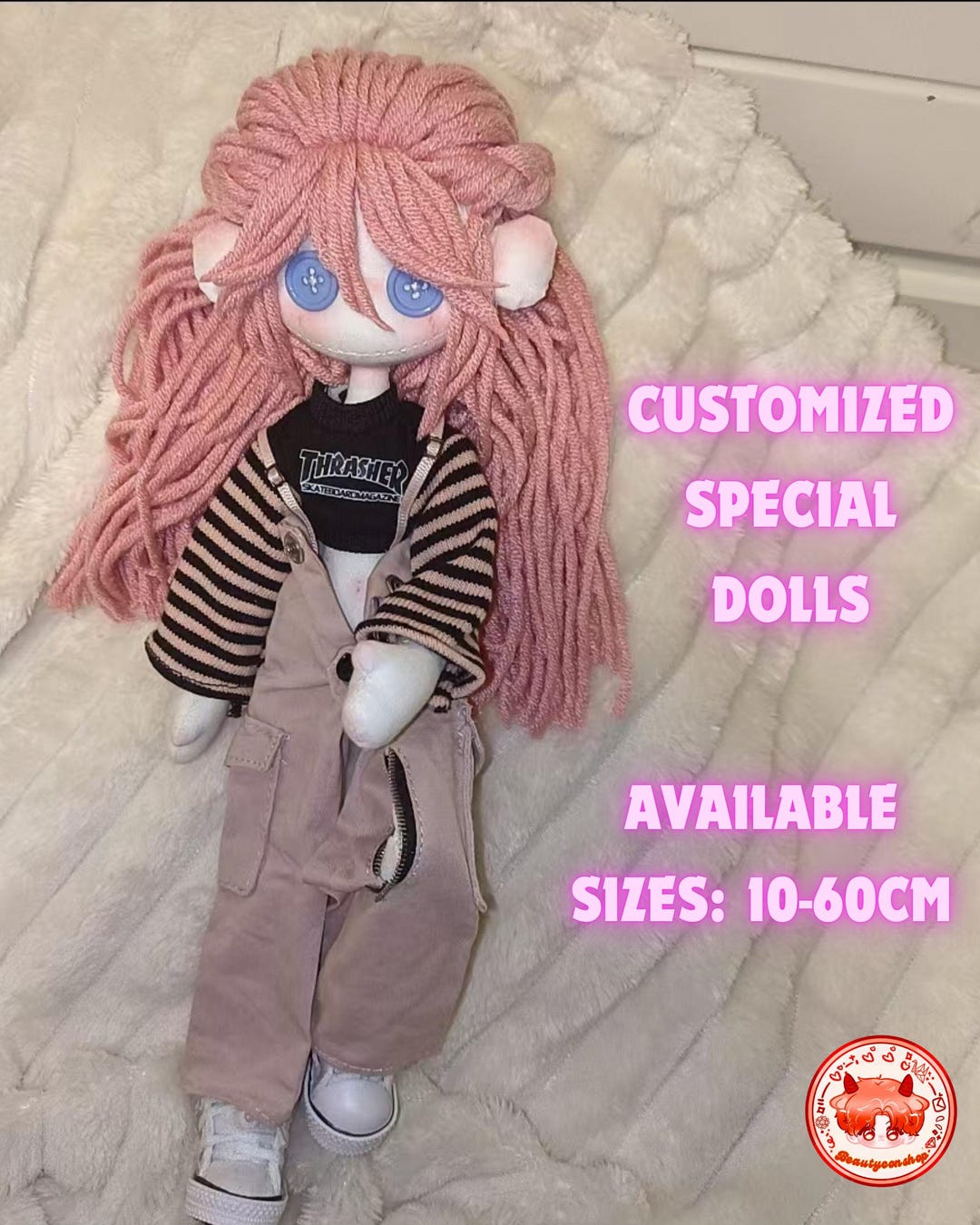Customized Plush Dolls, Customized Button Eye Dolls, Handmade Dolls ...