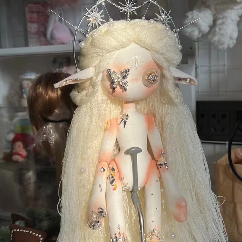 Button Eyes Doll - Etsy