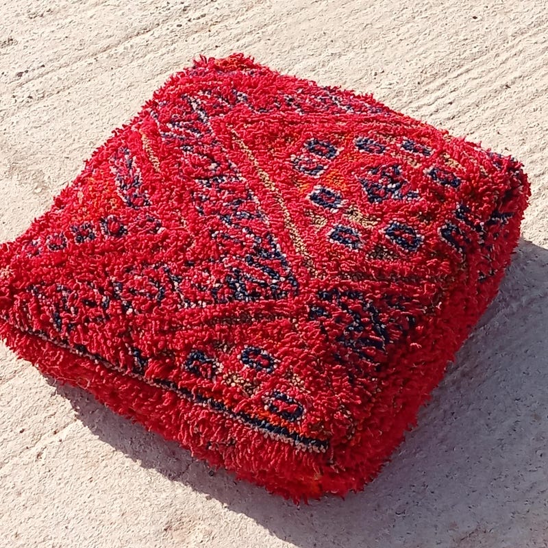 Red Pouf - Etsy