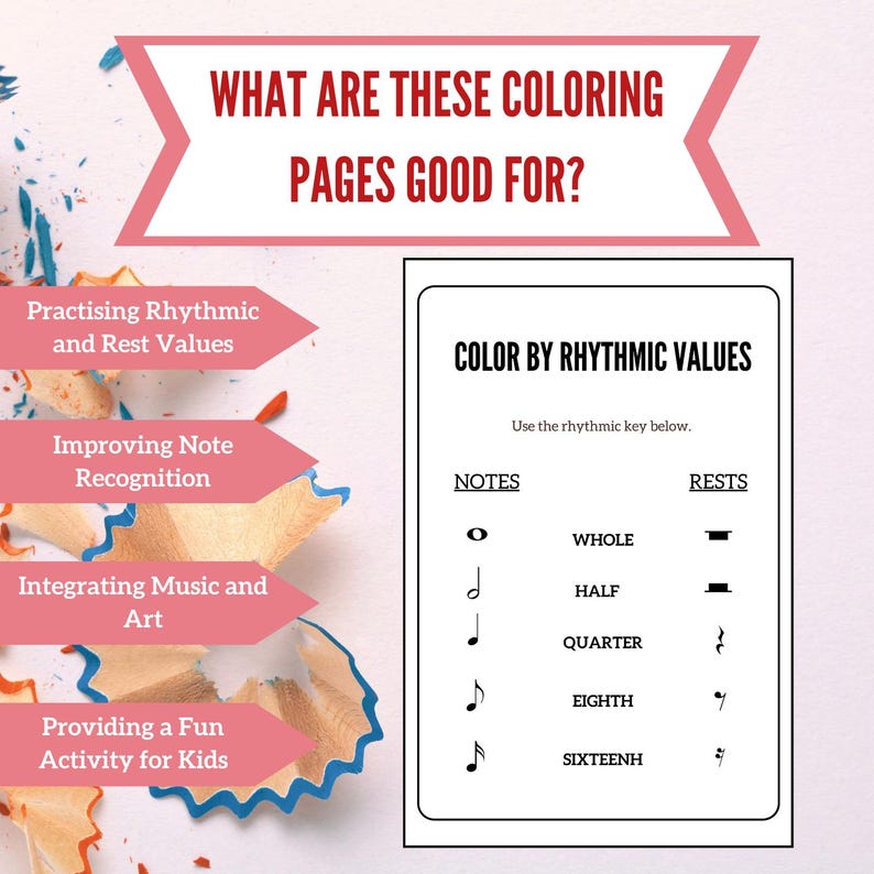 Valentines Day Music Worksheets Coloring Book Rhythmic Values Worksheet ...