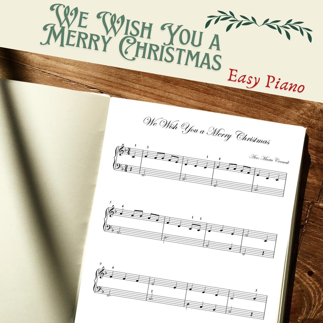 We Wish You a Merry Christmas Printable Easy Piano PDF Sheet Music Song ...