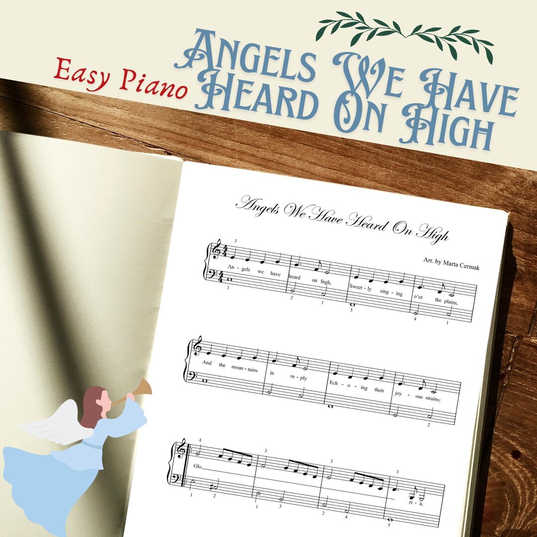 Angels We Have Heard on High Christmas Easy Piano Sheet Music PDF for ...