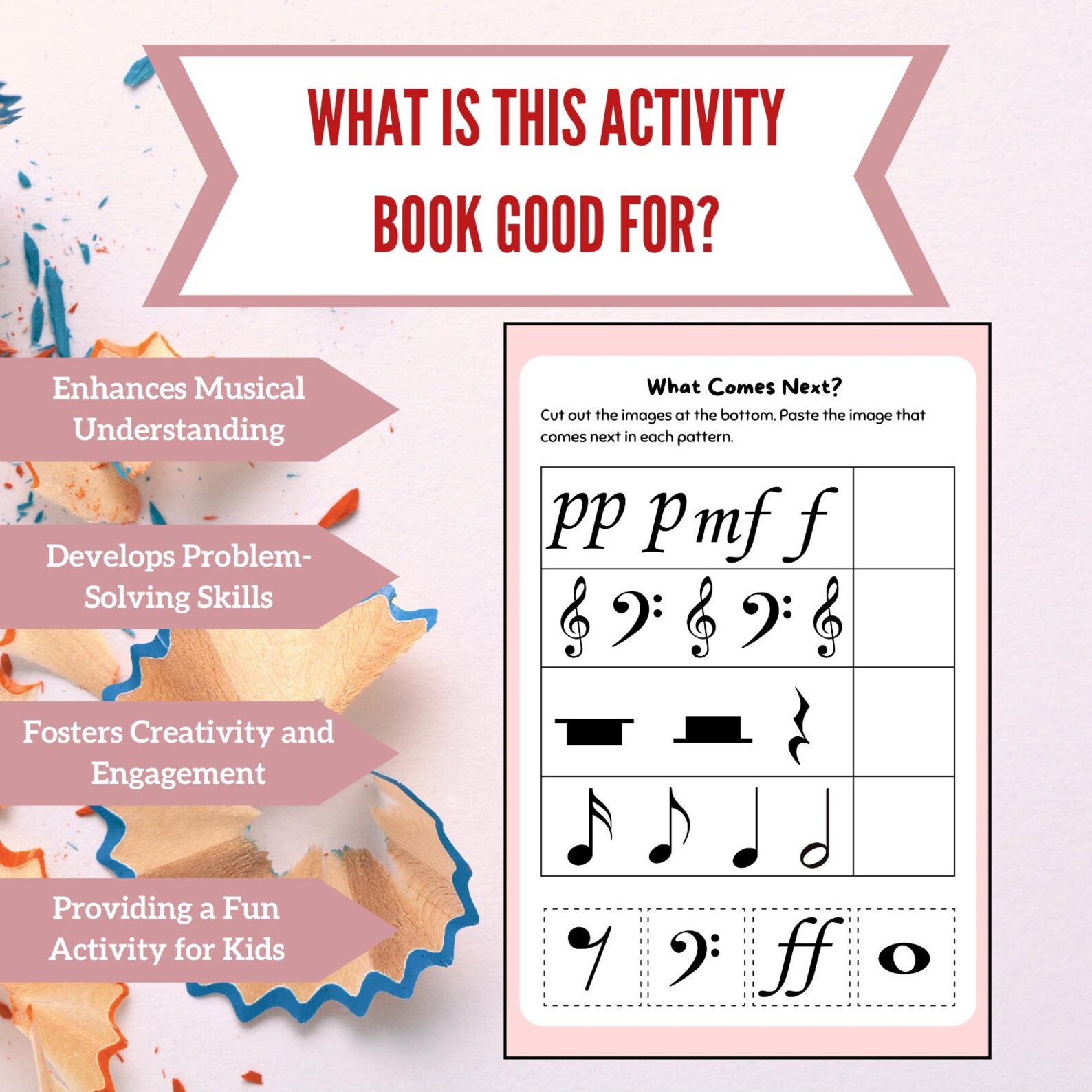 Valentine's Day Piano Activity Book Easy Worksheets for Kids and Music ...