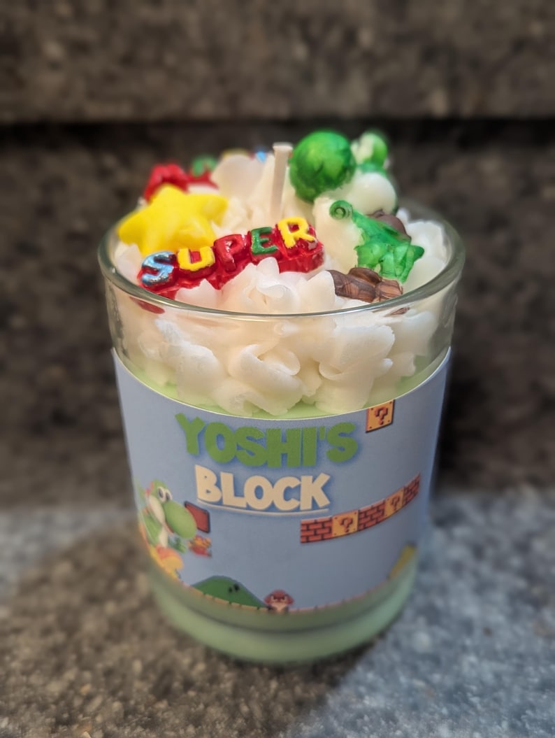 Yoshi Soy Candle: Nintendo Inspired, Floral Scented, 8oz - Etsy