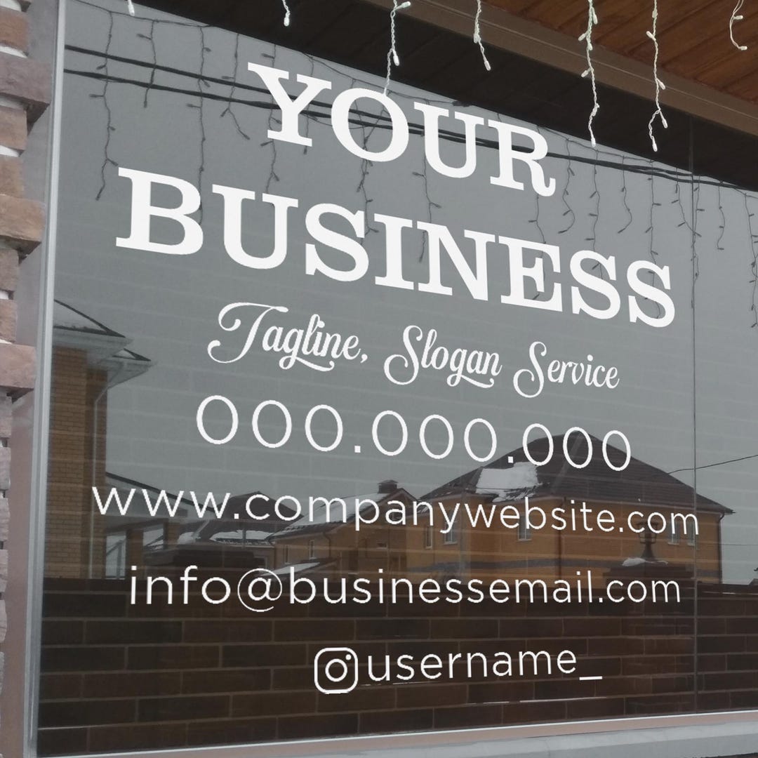 CUSTOM WINDOW DECAL | Business Sign Decal | Service List Decal ...