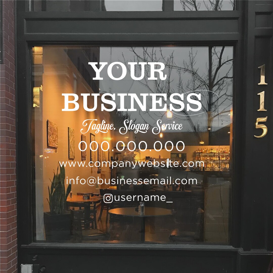 SERVICE LIST DECAL Business Sign Decal Custom Window Decal Custom Font ...