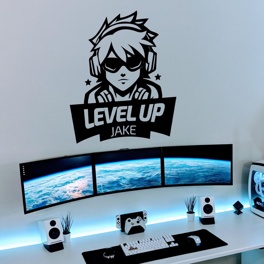 Gaming Room Vinyl Decals | Cool Gamer Wall Decals | 24 Color Options ...