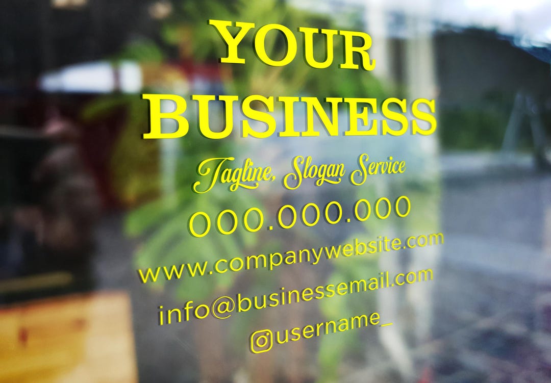 Business Sign Decal | SERVICE LIST DECAL | Custom Window Decal ...