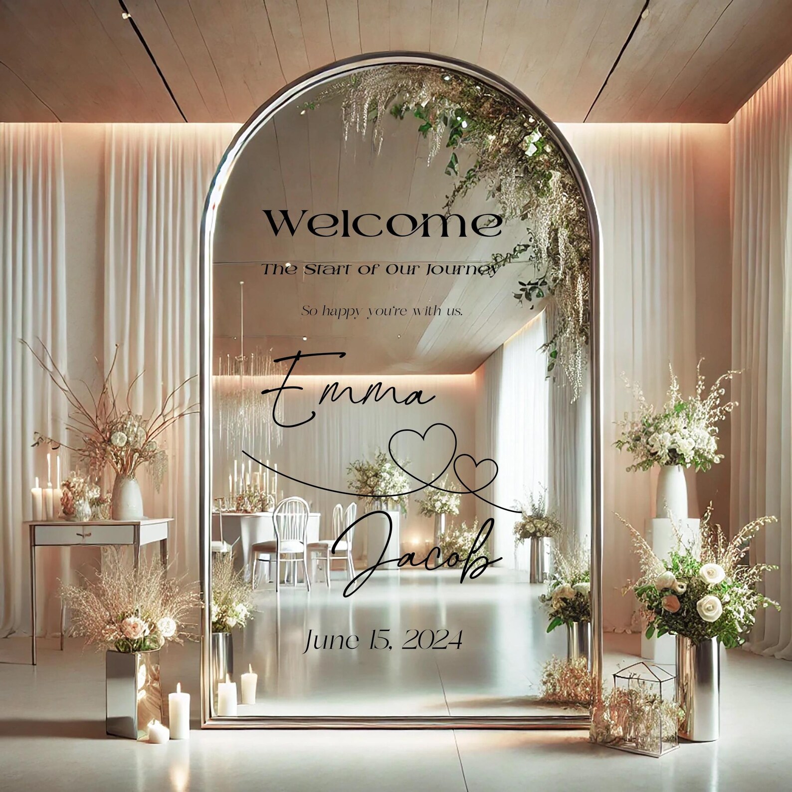 PARTY MIRROR SIGN | Welcome Mirror Decal | Party Mirror Décor | Full ...