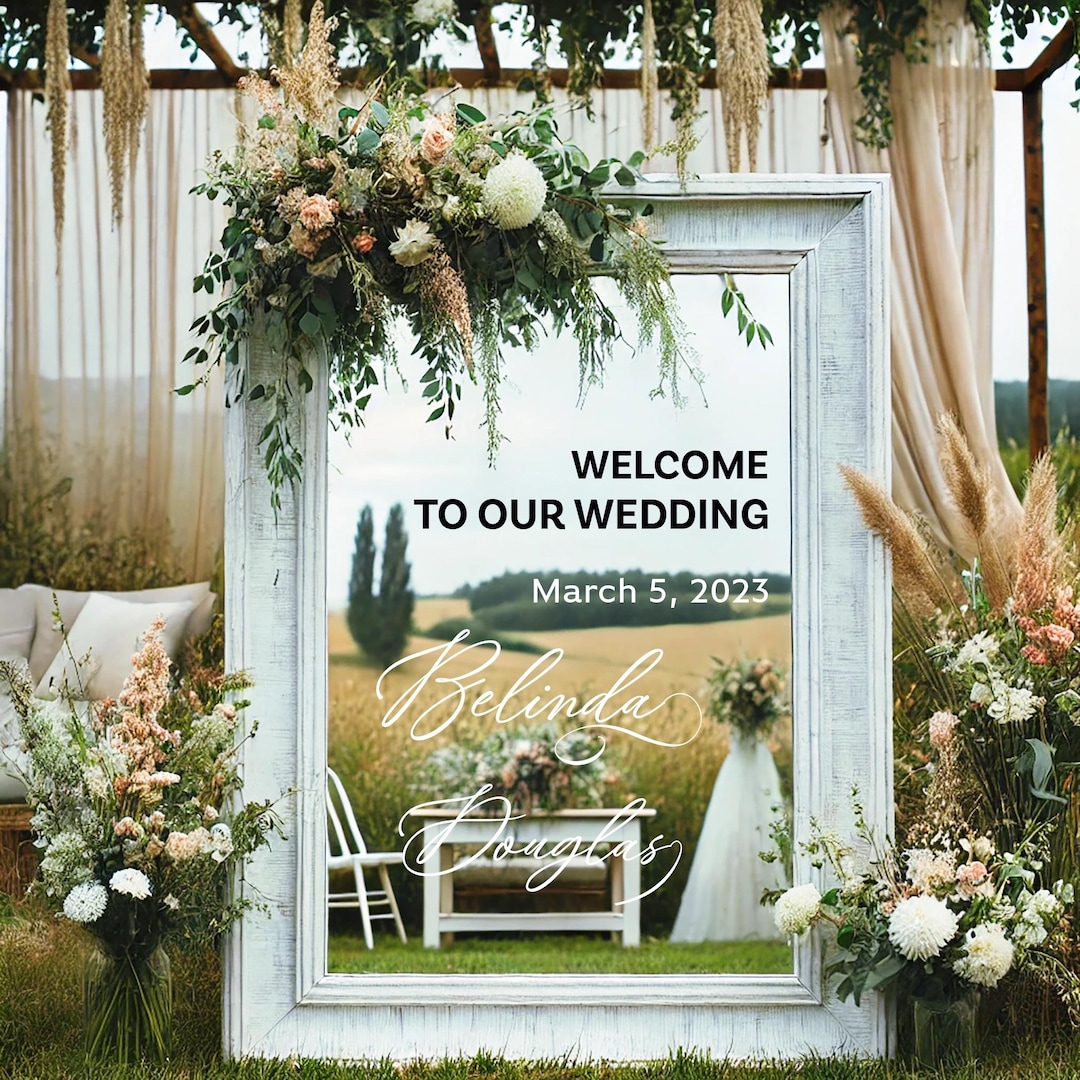 PARTY MIRROR SIGN | Welcome Mirror Decal | Party Mirror Décor | Full ...