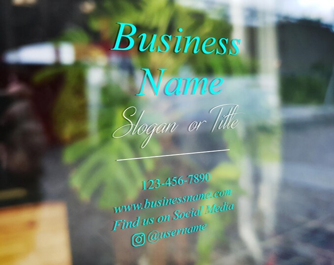 Custom Service Decals for Store Front Window, Personalized Services ...