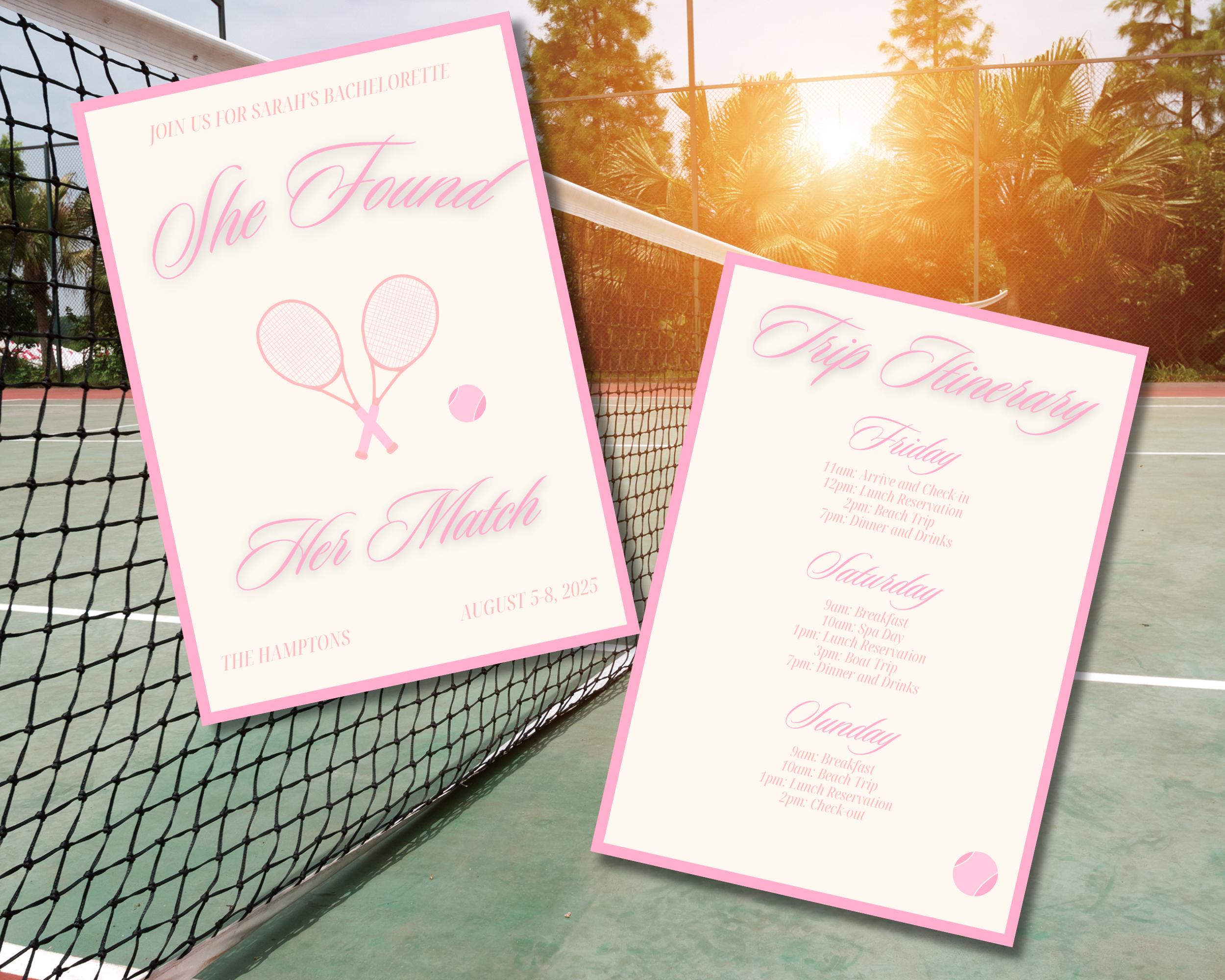 Editable She Found Her Match Bachelorette Itinerary Template | Canva ...