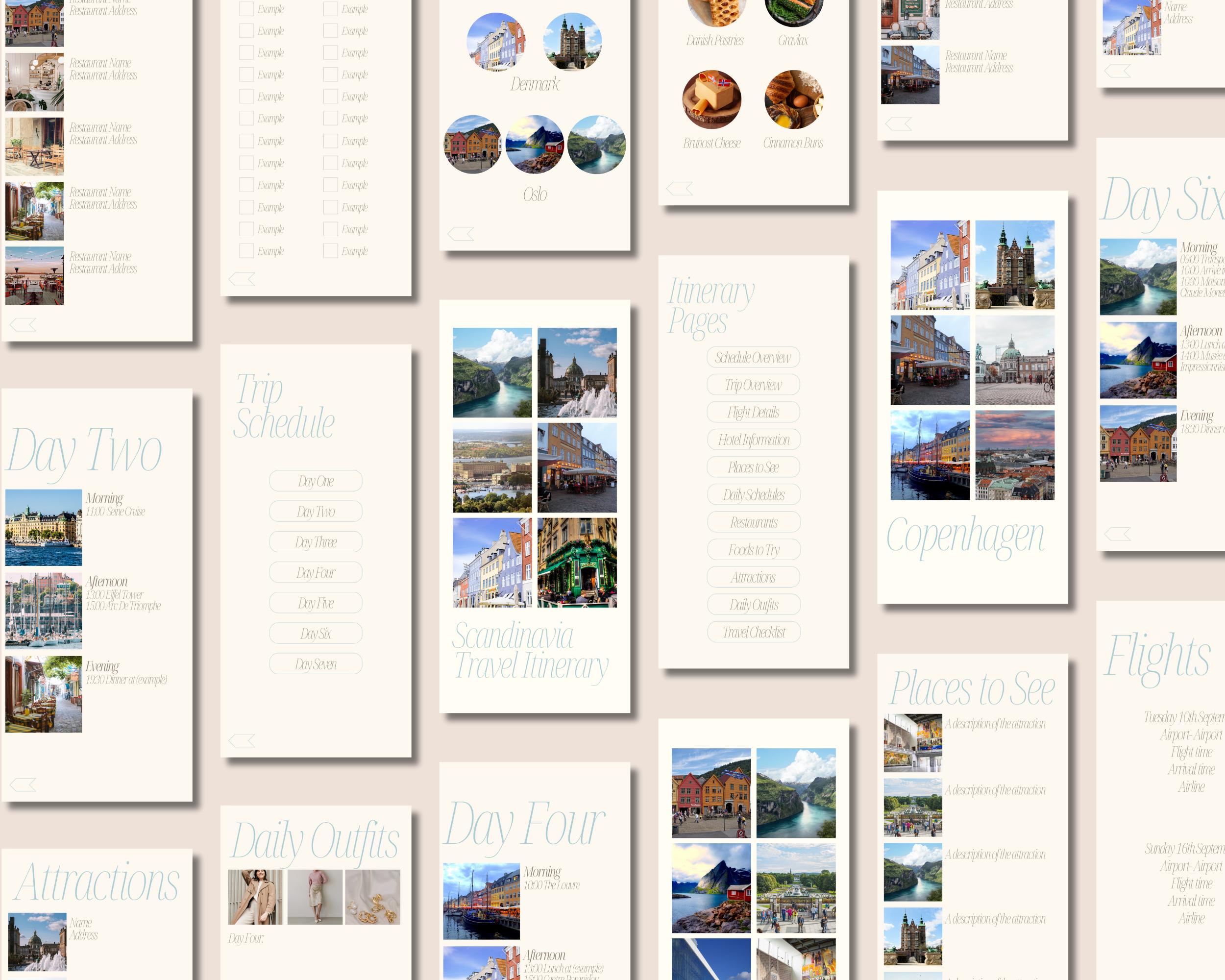 Editable Digital Travel Planner | Customizable Itinerary Template for ...