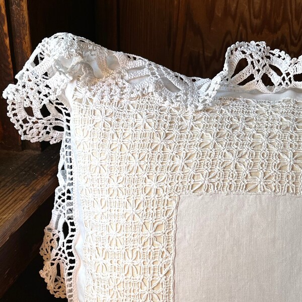 Crochet Lace Pillow - Etsy