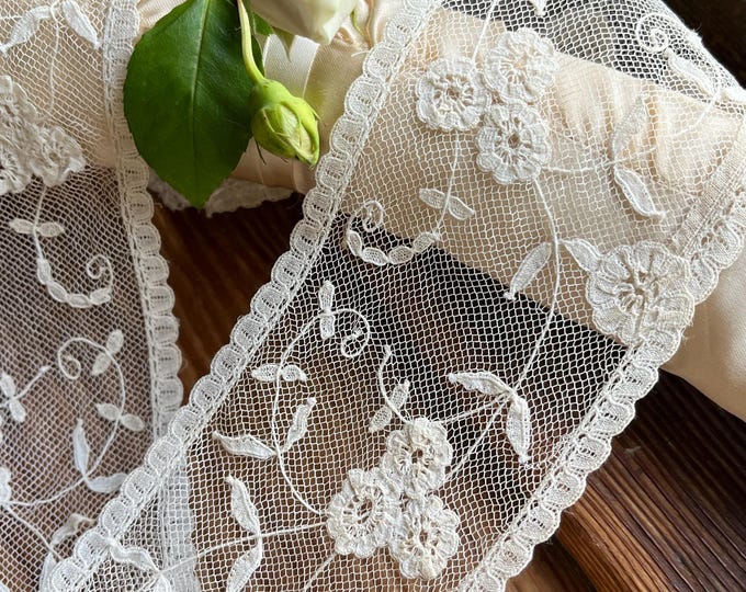 Antique Princess Lace Collar in Cream Cotton - Etsy