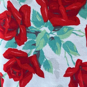 Genuine Wilendur Tablecloth in the Red Royal Rose Pattern Heavy Cotton ...
