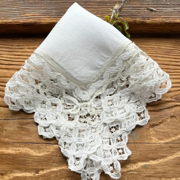 Antique Lace Handkerchief - Etsy