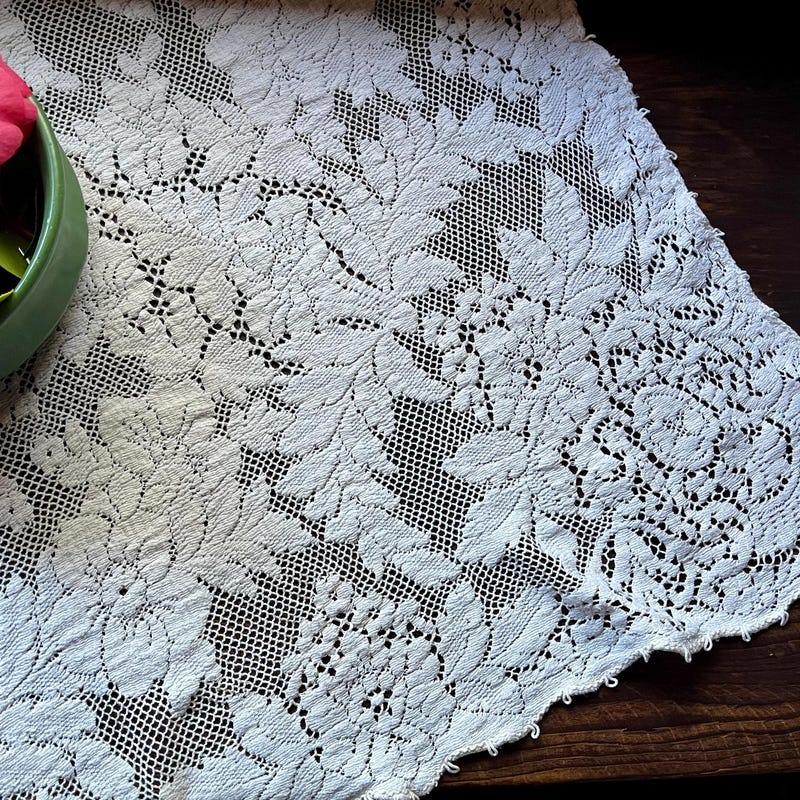 Lace Tablecloth - Etsy