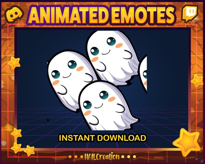 Animated Ghost Raid Emote | Halloween Twitch Emote | Spooky Streaming ...