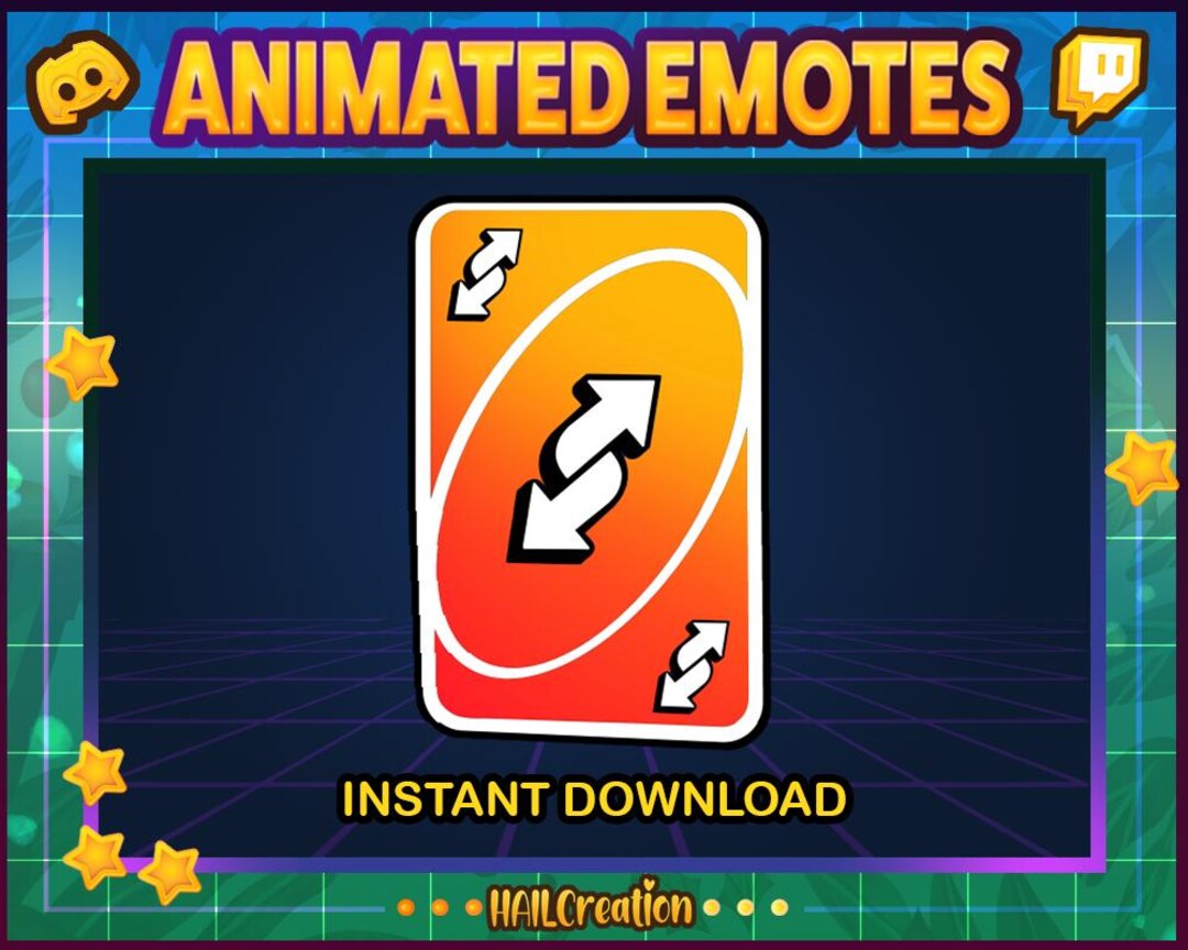 Animated Uno Reverse Card Emote | Meme Funny No U Emote for Twitch ...