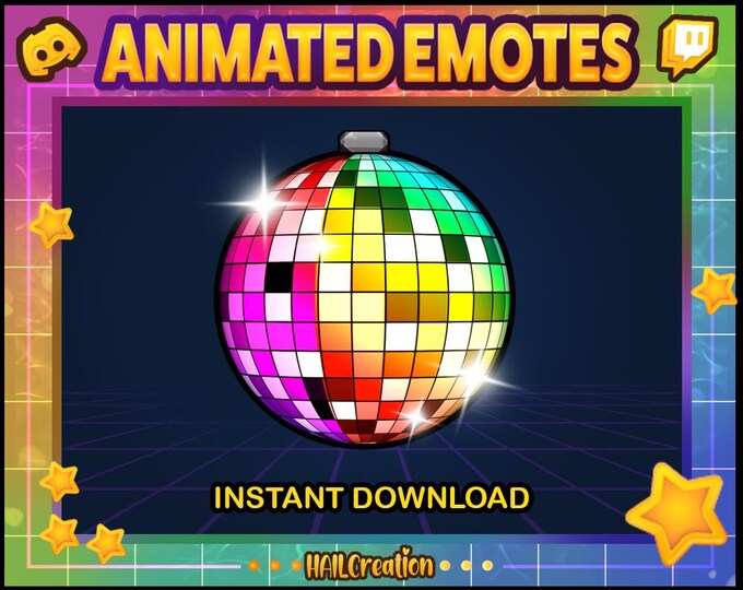 ANIMATED EMOTE Twitch Animated Hype Emote / Cute Confetti Hype Animated ...