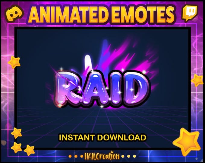 Animated Halloween Raid Emote | Sparkle Raid Emote for Twitch & Discord ...