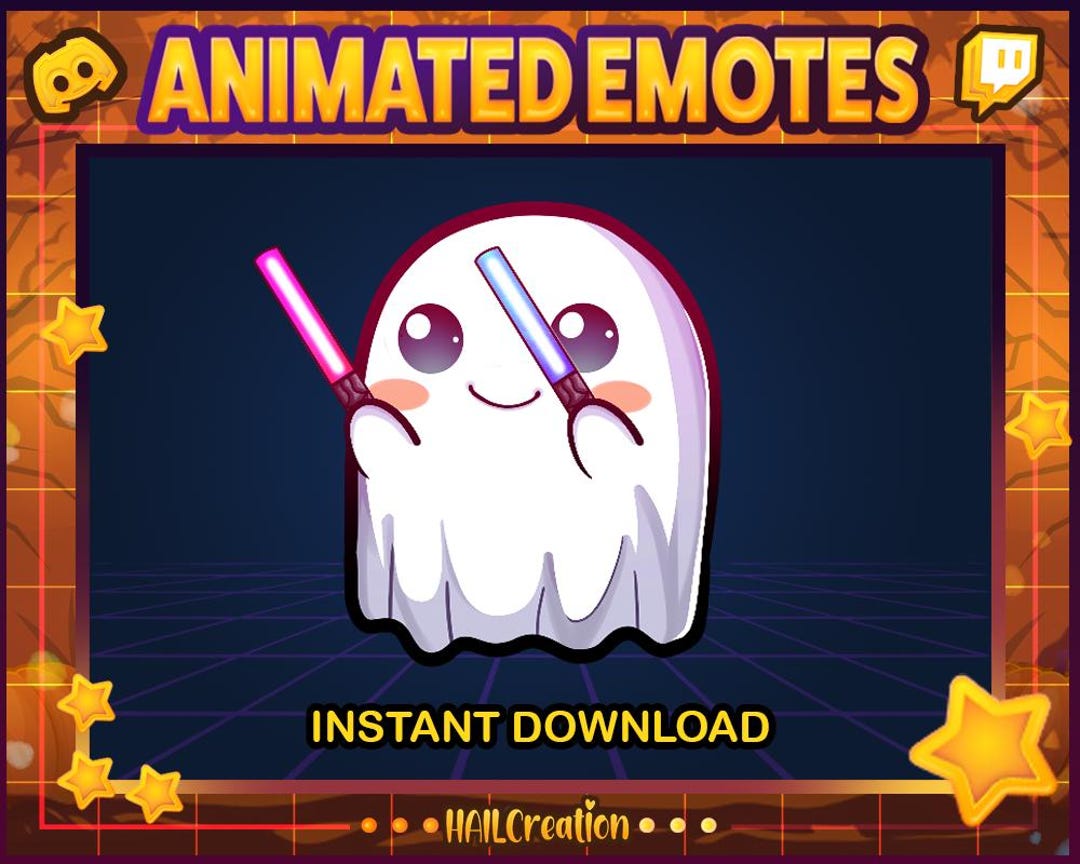 Animated Ghost Rave Emote | Cute Halloween Twitch & Discord Emote ...