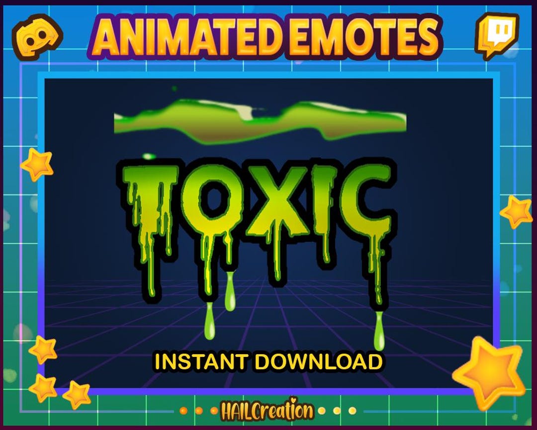Animated Toxic Emote Dripping Green Toxic Emote for Twitch and Discord ...