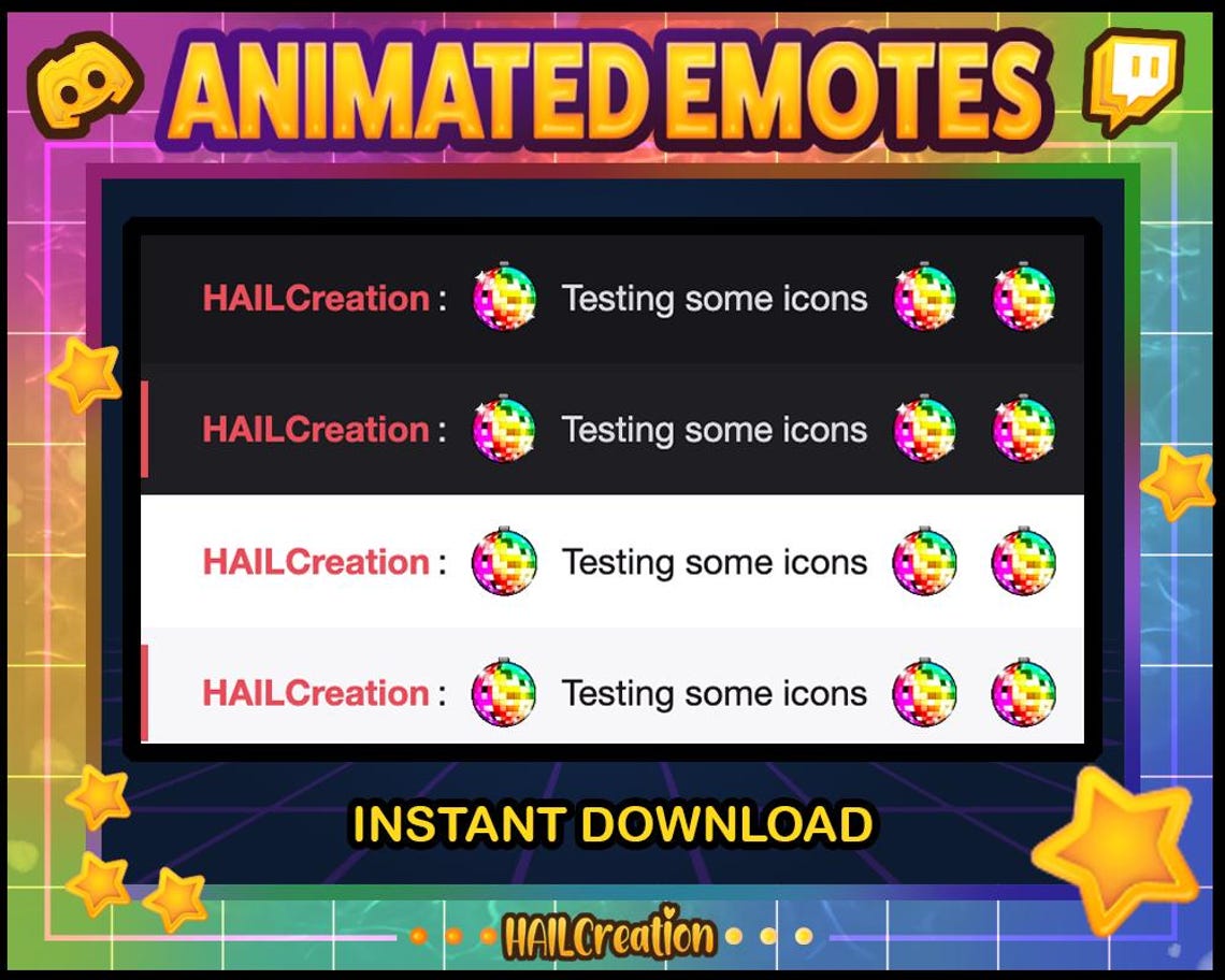 Animated Disco Emote Party Dance Emote Perfect for Twitch & Discord ...