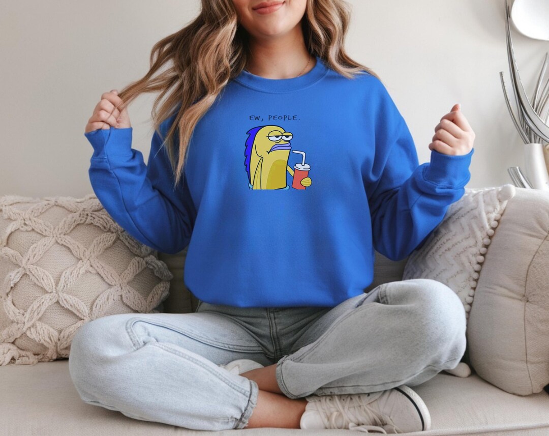 Ew People Sweatshirt, Funny Grumpy Sea Creature Pullover, Introvert ...