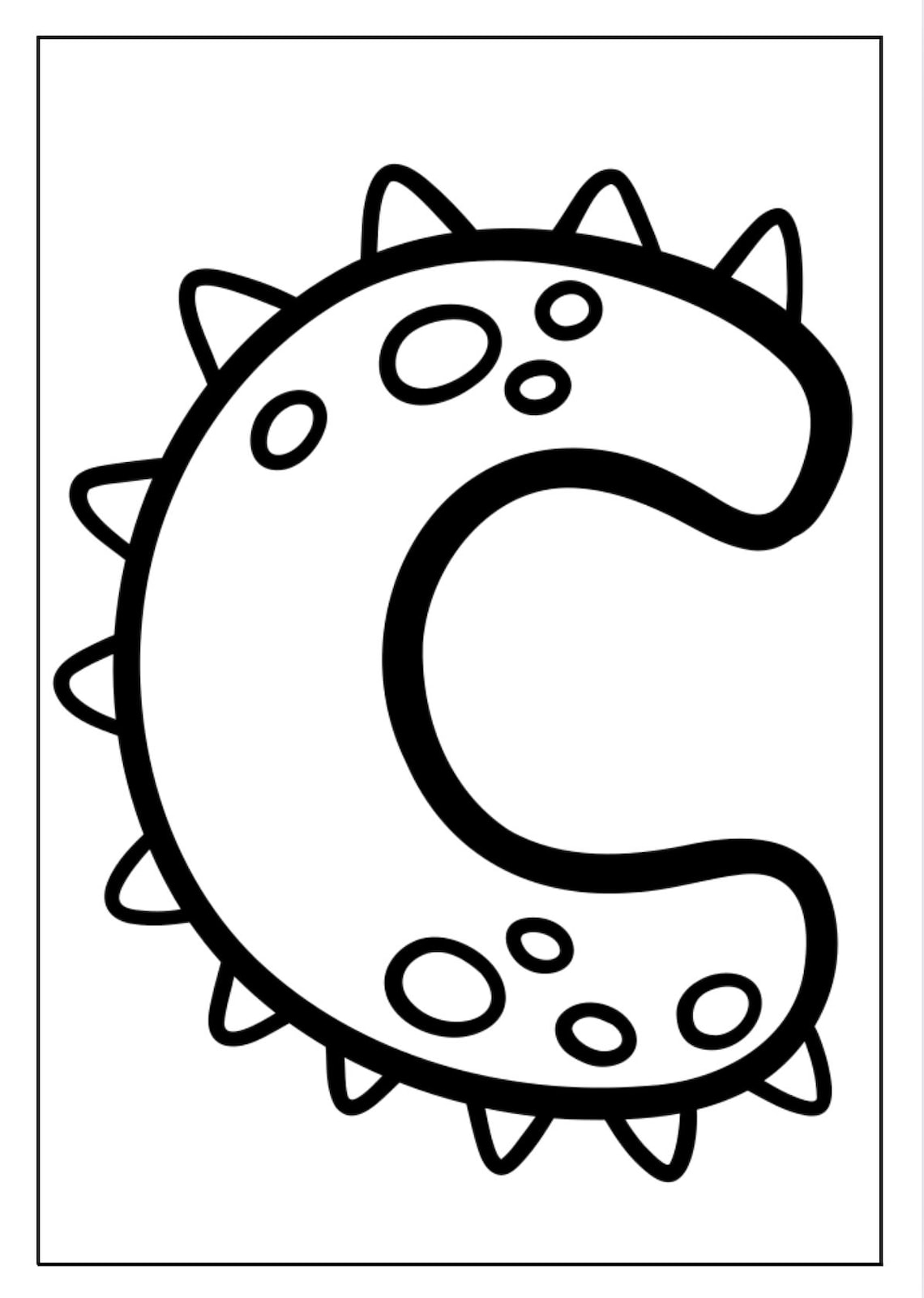 Dinosaur Alphabet Coloring Pages - Etsy