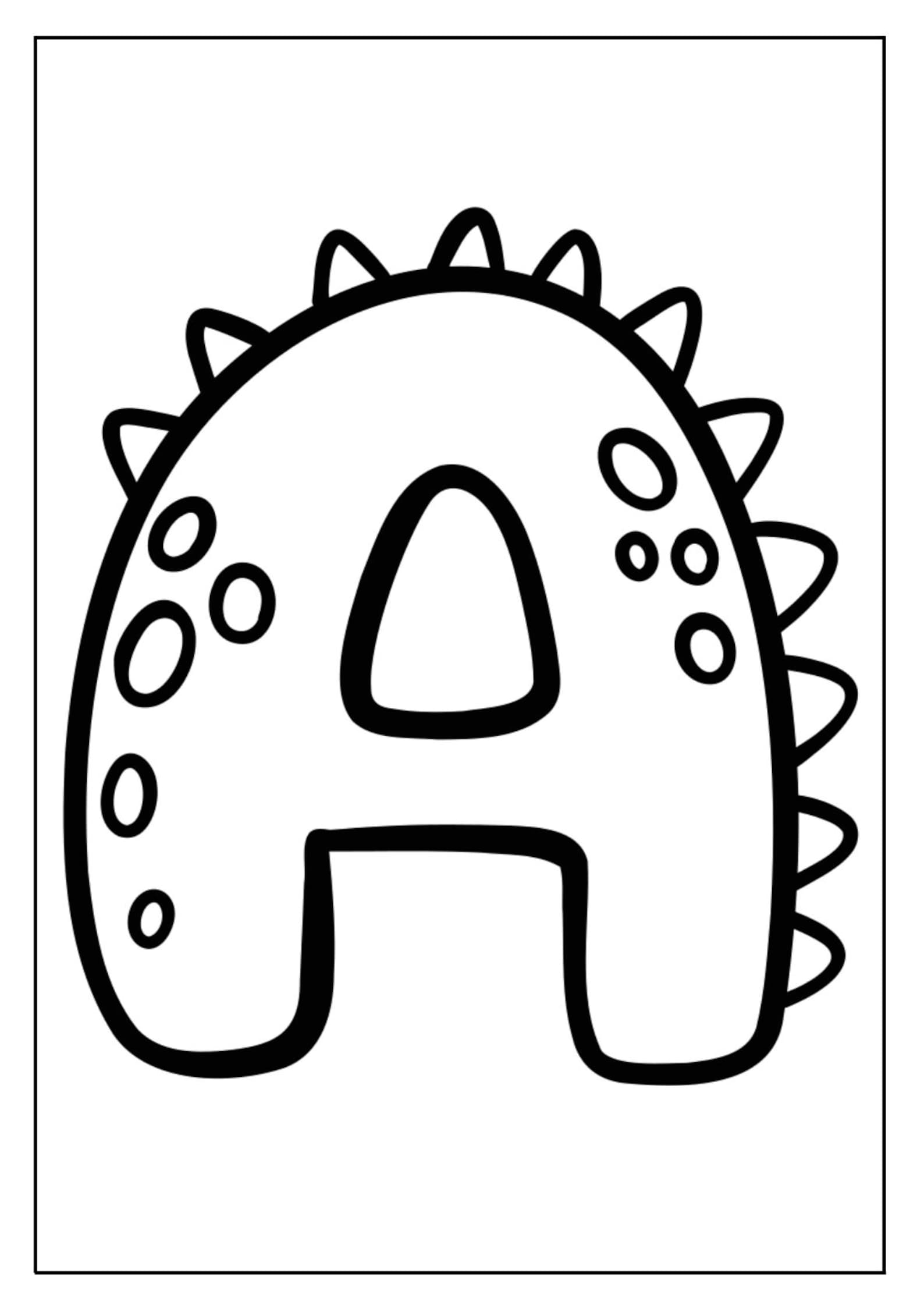 Dinosaur Alphabet Coloring Pages - Etsy