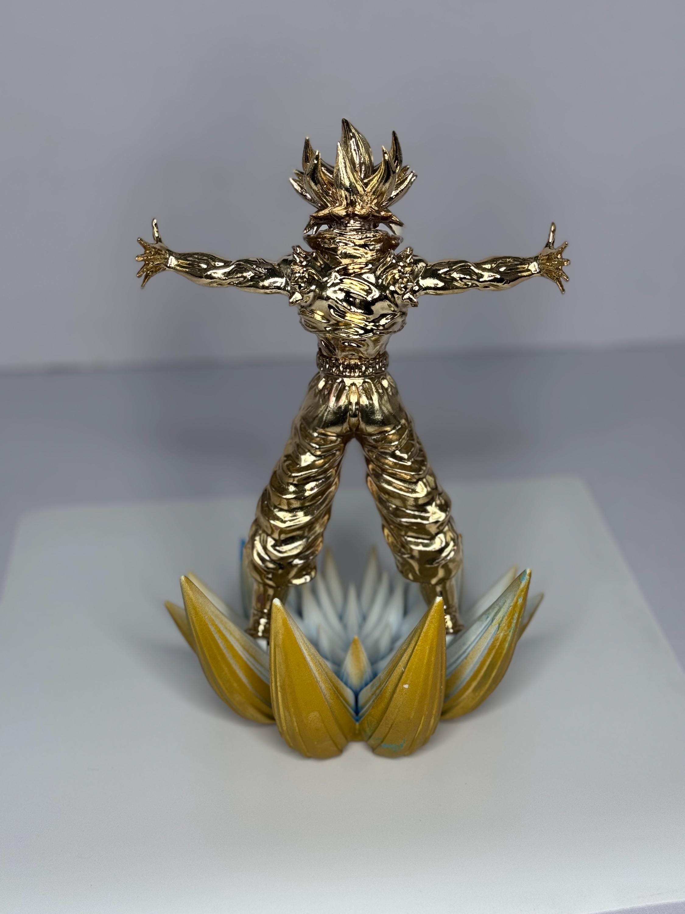 24k Gold Plated Goku Dragon Ball-z Figure Sculpture - Etsy