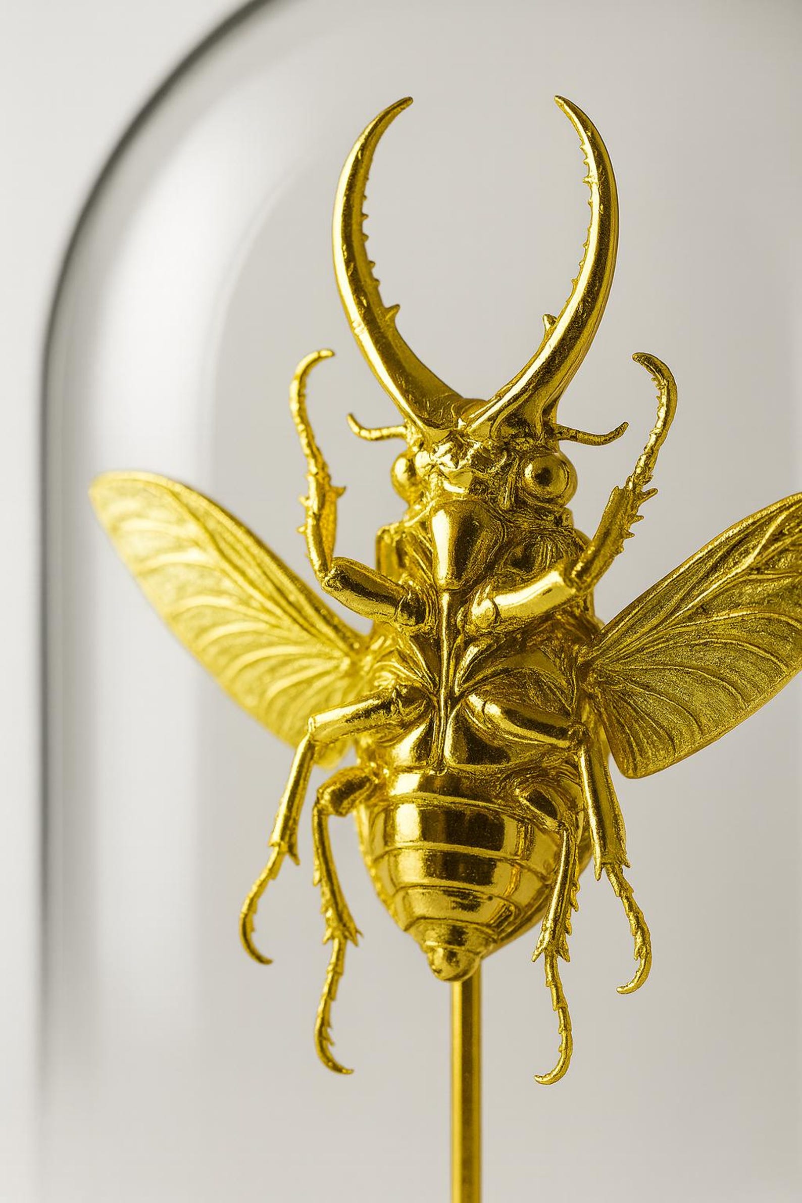 Taxidermy Saw Tooth Stag Beetle (lamprima Adolphinae): Luxury 24kt Gold ...