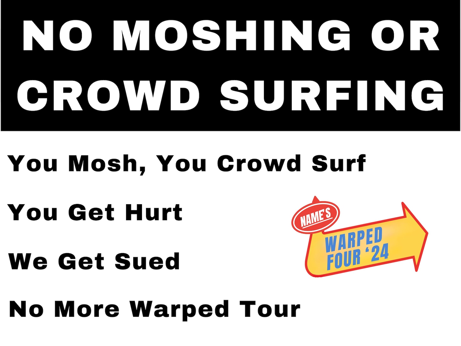 Warped Tour Birthday Sign - Etsy