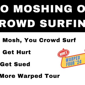 Warped Tour Birthday Sign - Etsy