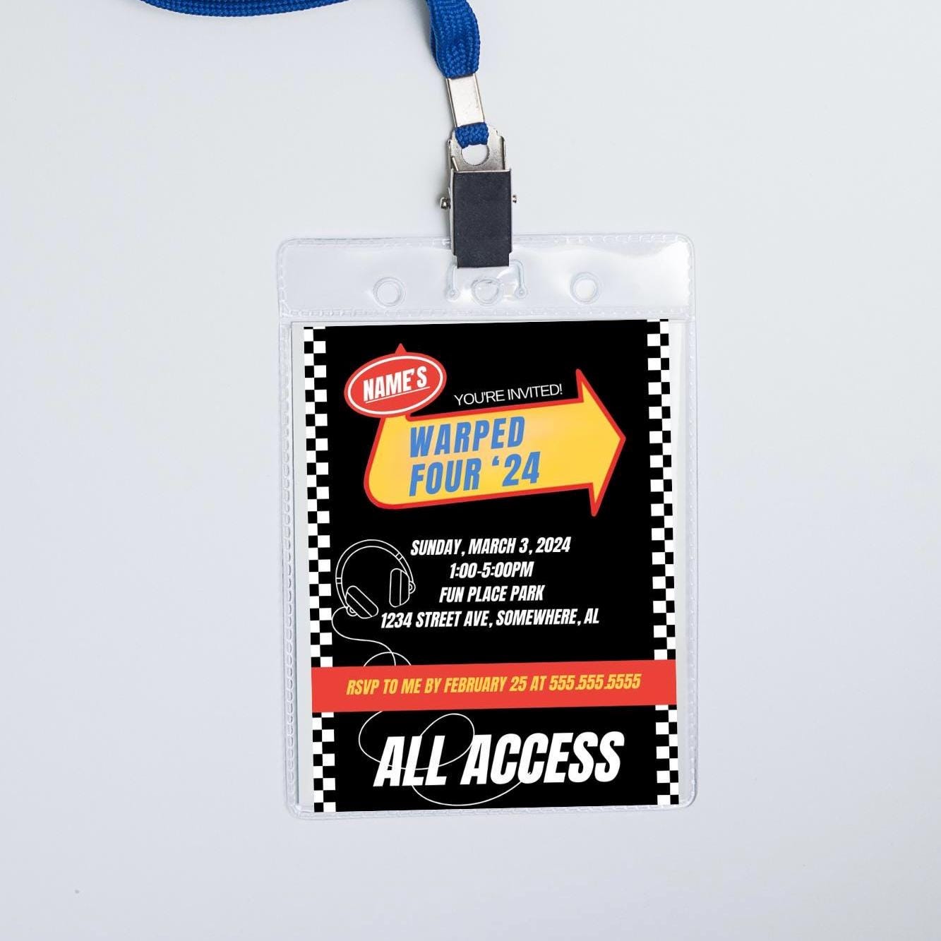 Warped Tour Birthday Invitation - Etsy