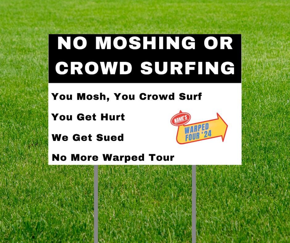 Warped Tour Birthday Sign - Etsy
