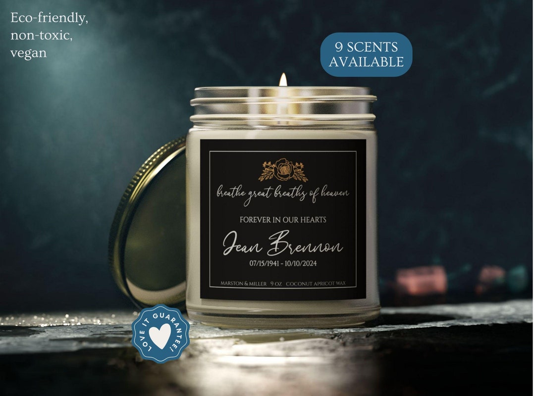 Personalized Memorial Candle, Comforting Memorial Gift, Sympathy Gift ...