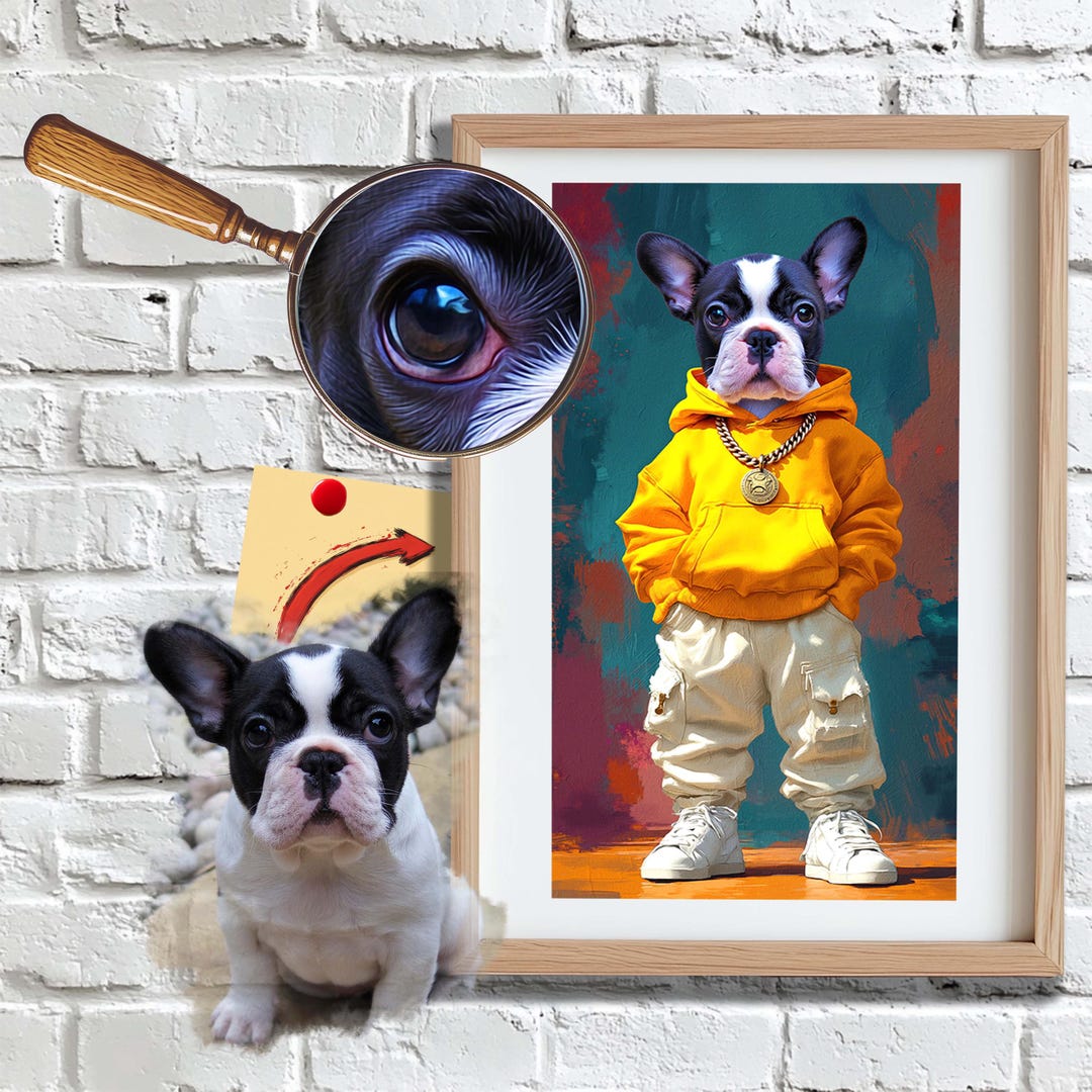 Hip Hop Style Pet Portrait, Gangsta Pet Portrait, Funny Pet Portrait ...