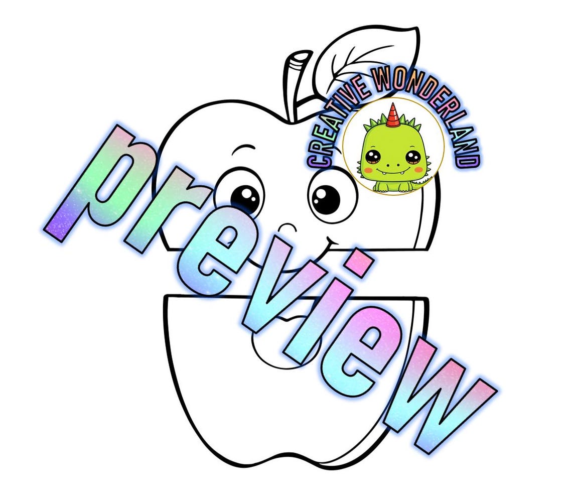 Apple Puppet - Paper Bag Craft - Coloring Activity - Fruit Puppet- 4k ...