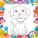 Dog Puppet - Paper Bag Craft - Coloring Activity - Animal Puppet ...