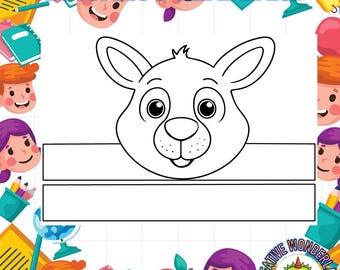 Koala Headband Animal Hat Crown Paper Craft Coloring Activity 4K - Etsy