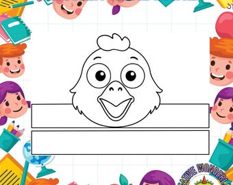 Kangaroo Headband Animal Hat Crown Paper Craft Coloring Activity 4K - Etsy