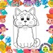 Cat Puppet - Paper Bag Craft - Coloring Activity -animal Puppet ...