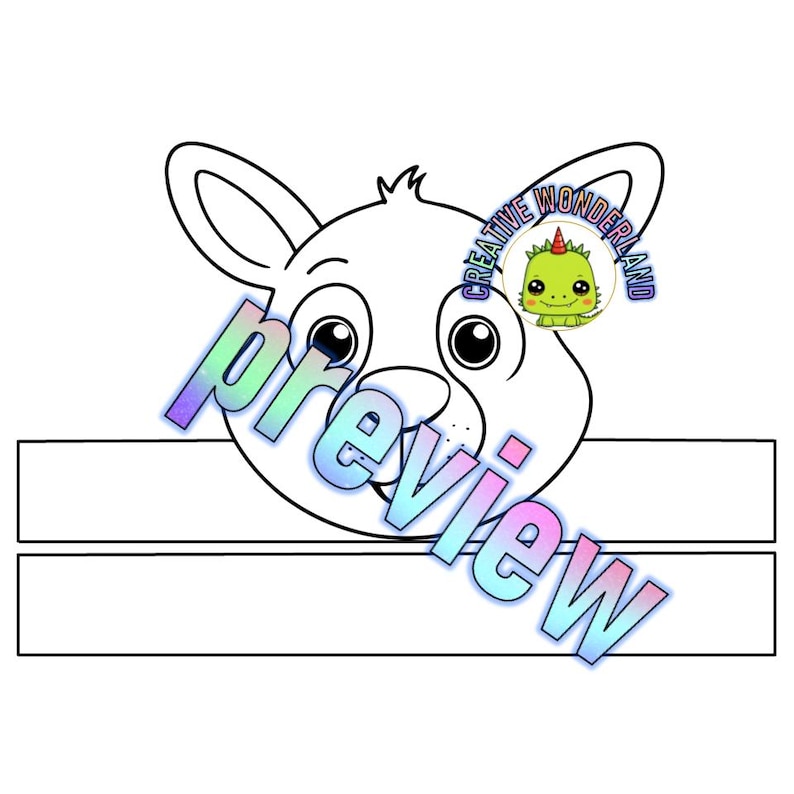 Kangaroo Headband - Animal Hat Crown Paper Craft - Coloring Activity ...